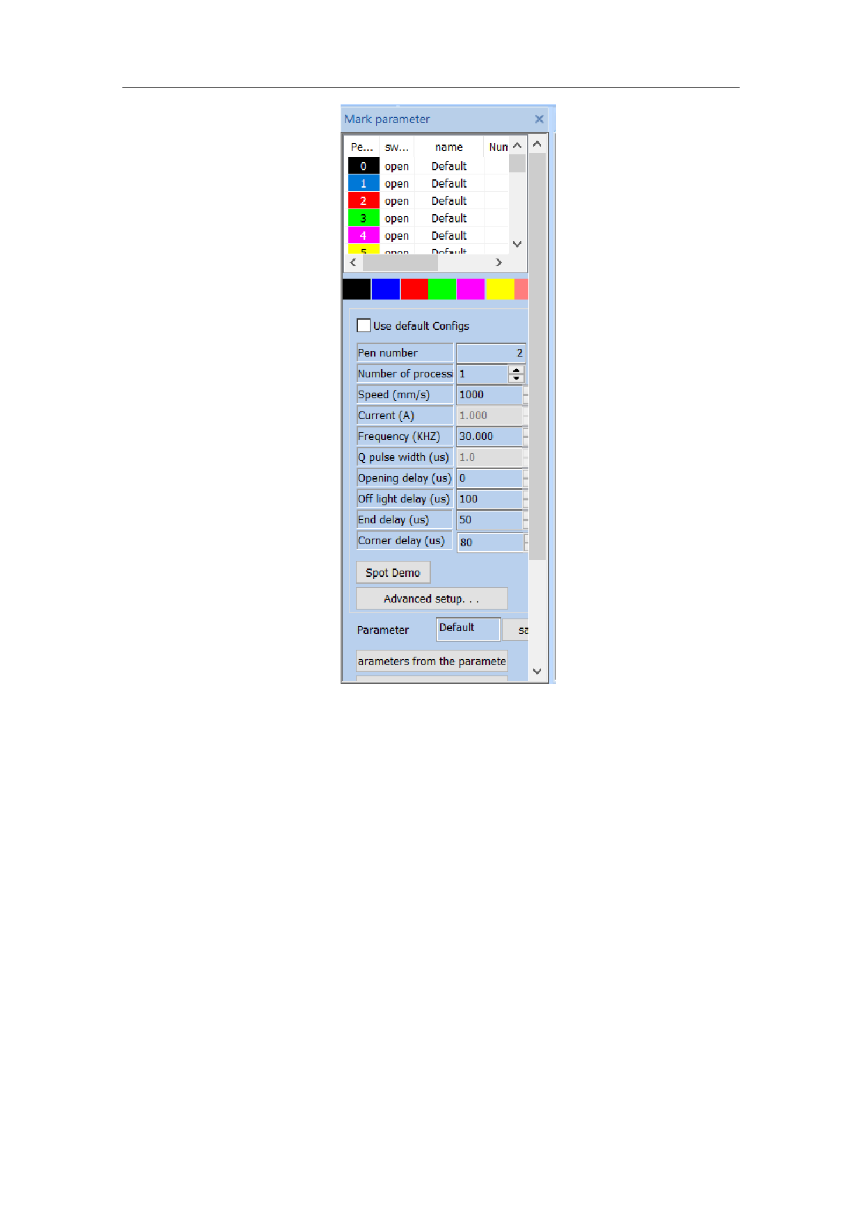 Parameter Bar Fig9 1 Marking tool bar Pen Number Toggle (Page 164 / 217 ...