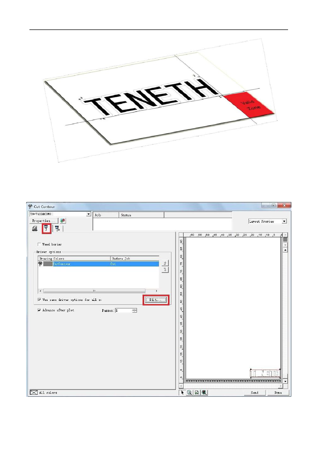 8 In Cut Contour window select your plotter model and (Page 42 / 45) V ...